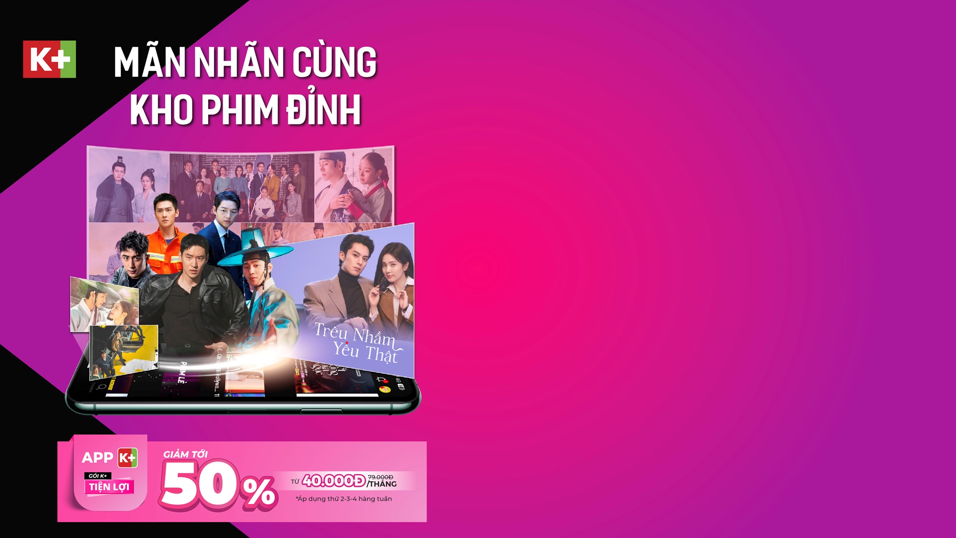 Mua gói app K+ - Truyền hình số vệ tinh K+